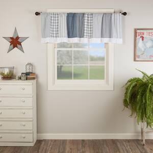 VHC Brands Sawyer Mill Plaid 72 in. L x 16 in. W Cotton Valance in ...