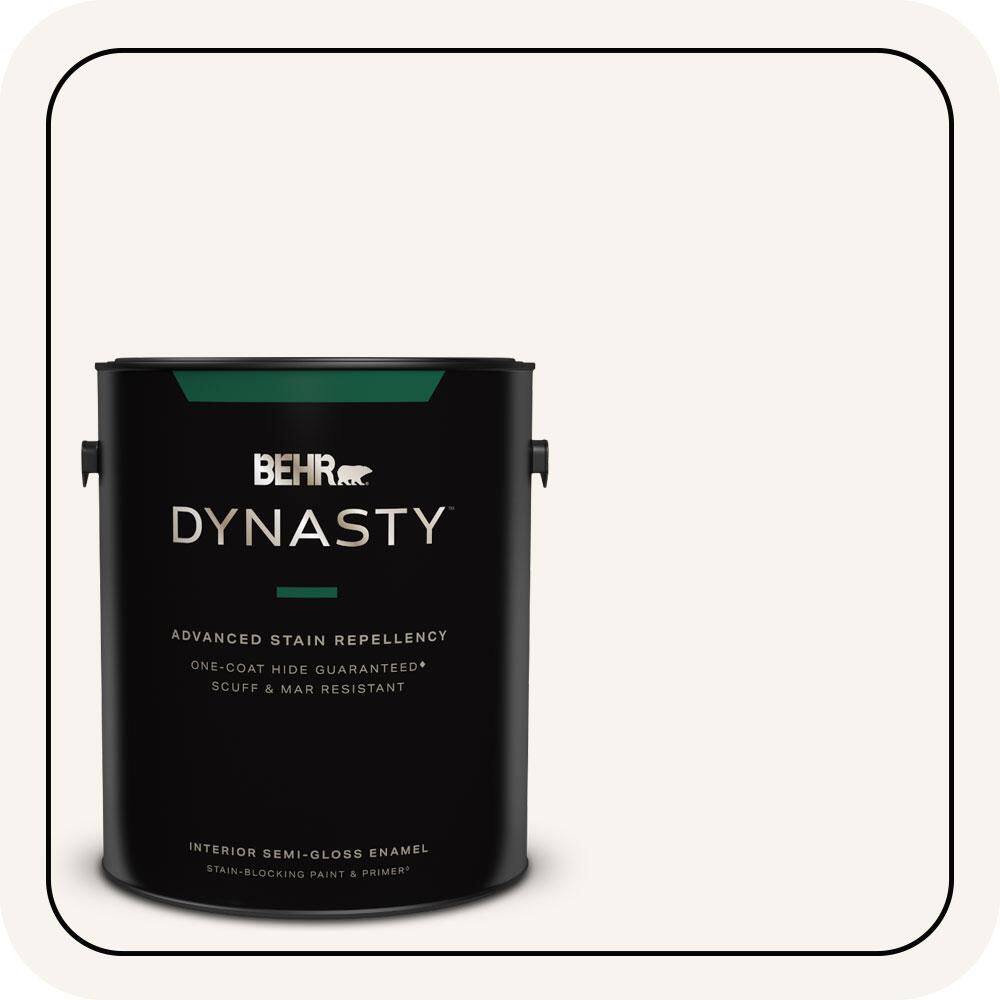 BEHR DYNASTY 1 gal. #PR-W13 Crystal Cut Semi-Gloss Enamel Interior ...