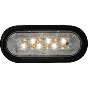 BUYERS PRODUCTS 6 Inch LED Oval Strobe Light with Red/Blue LEDs and ...