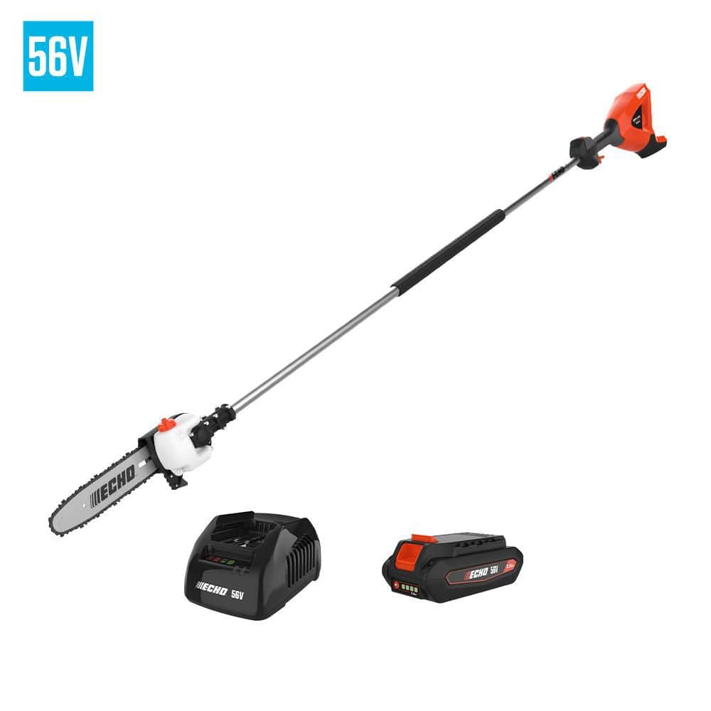 ECHO 56V 10 in. Bar Cordless Battery Powered Pole Pruner Saw w/Fixed ...