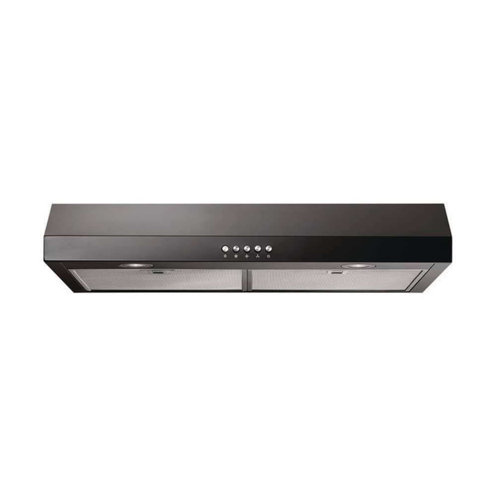 Vissani 30 in. 320 CFM Convertible Under Cabinet Range Hood in Black ...