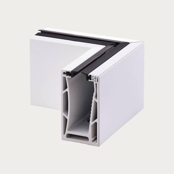 Glass Warehouse Rana White Aluminum Base Rail Exterior Corner RAN-CHRES ...