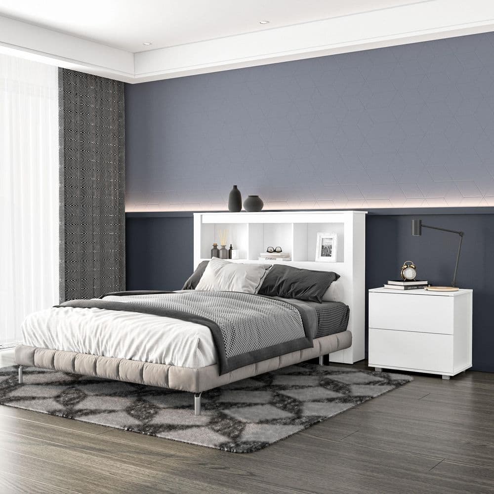 Polifurniture Madison 2 Piece White Wood Full Size Bedroom Set ...