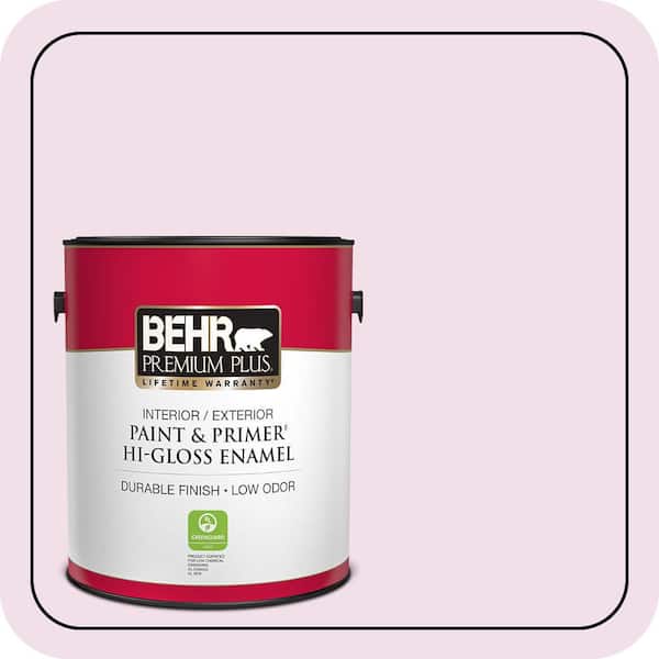 BEHR PREMIUM PLUS 1 gal. #M120-1 Pink Proposal Hi-Gloss Enamel Interior ...