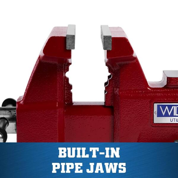 Wilton Utility Bench Vise 6 1 2 in. Jaw Width 6 in. Jaw Opening 4 in. Throat Depth 676U 28820 The Home Depot
