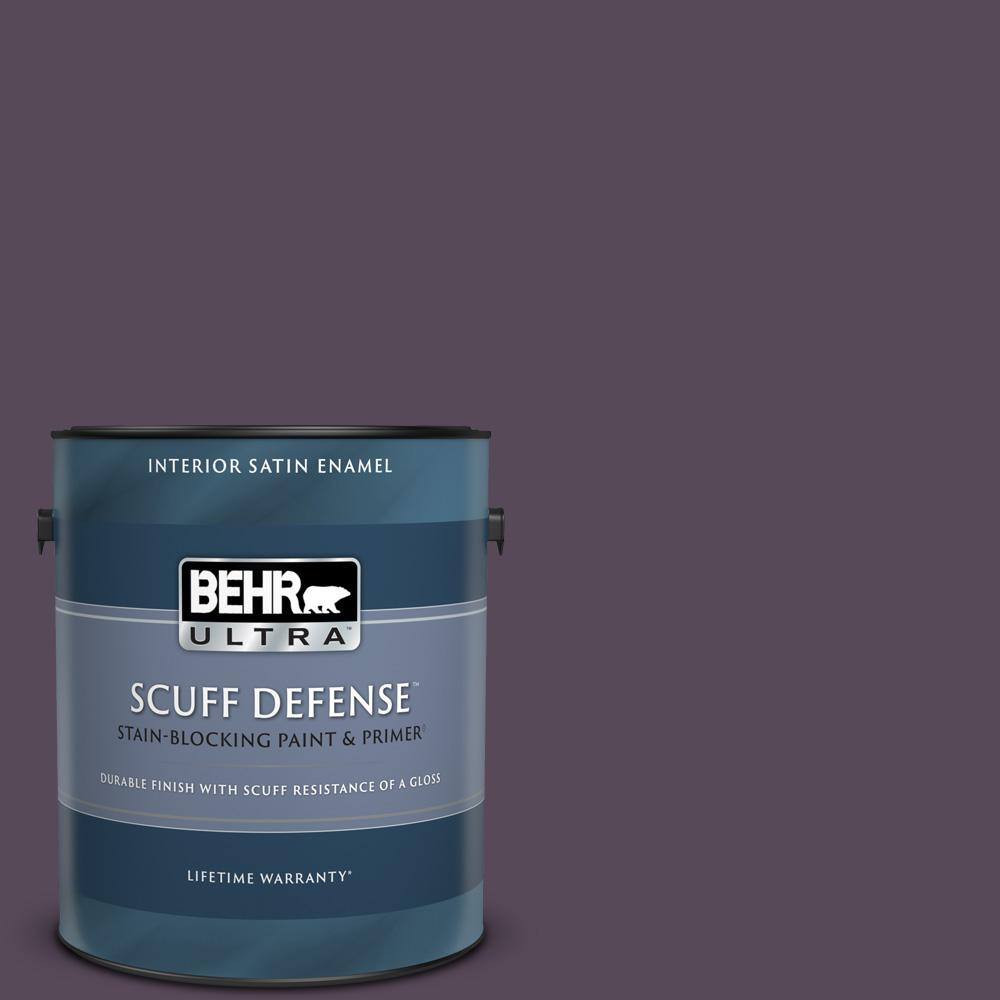 BEHR ULTRA 1 gal. #M100-7 Deep Merlot Extra Durable Satin Enamel ...