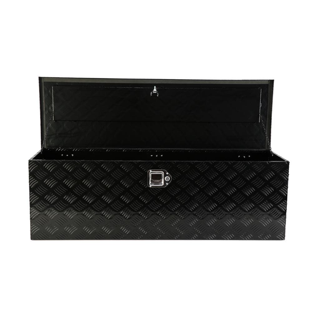 40 Gal. 48 in. W x 15 in. D x 15 in. H Black Aluminum Tool Storage Box ...