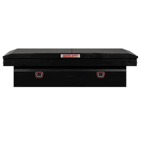 Weather Guard 72 in. Gloss Black Steel Full Size Crossover Truck Tool Box 116 5 04 The Home Depot