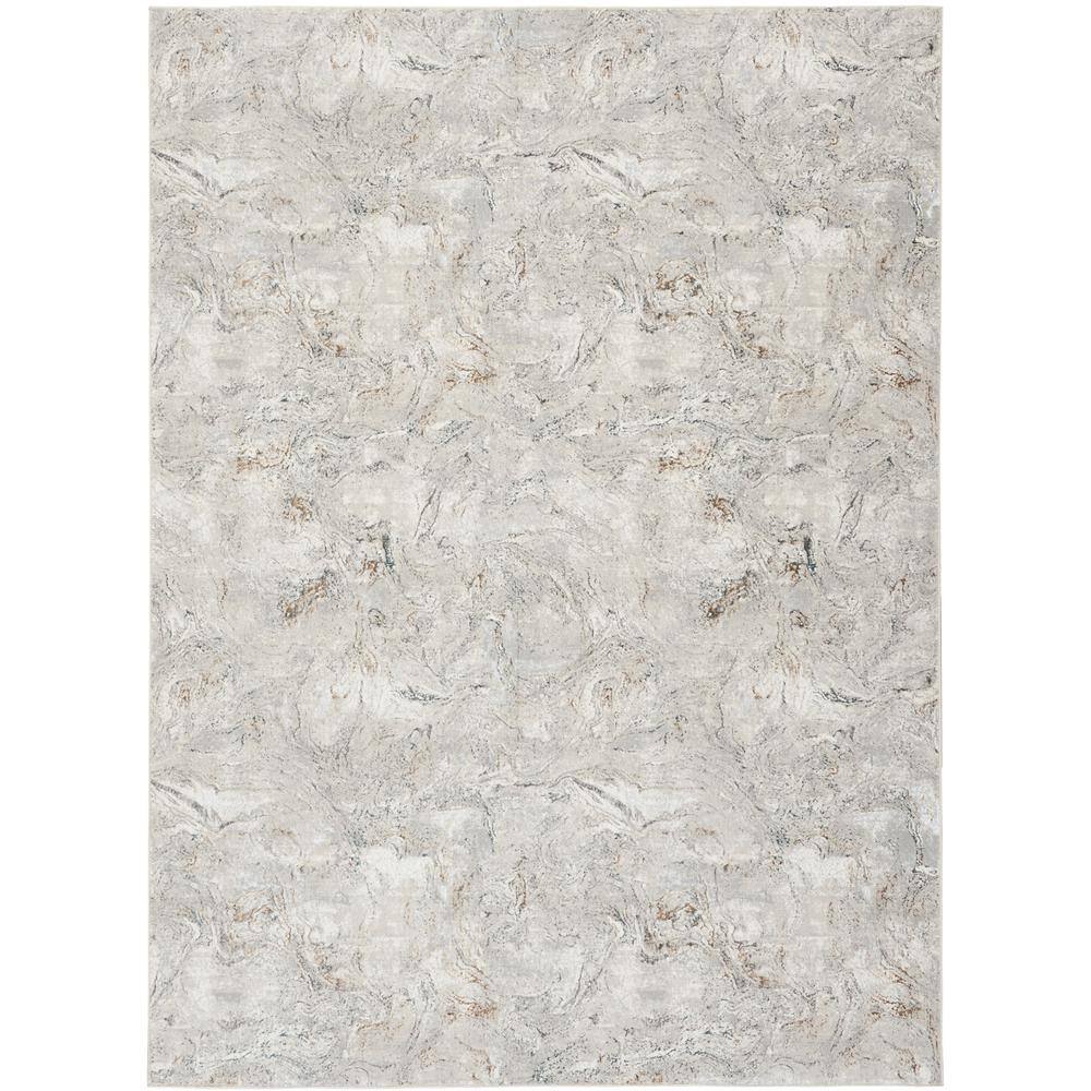 Nourison Glam Grey Multicolor 8 ft. x 10 ft. Abstract Contemporary Area ...
