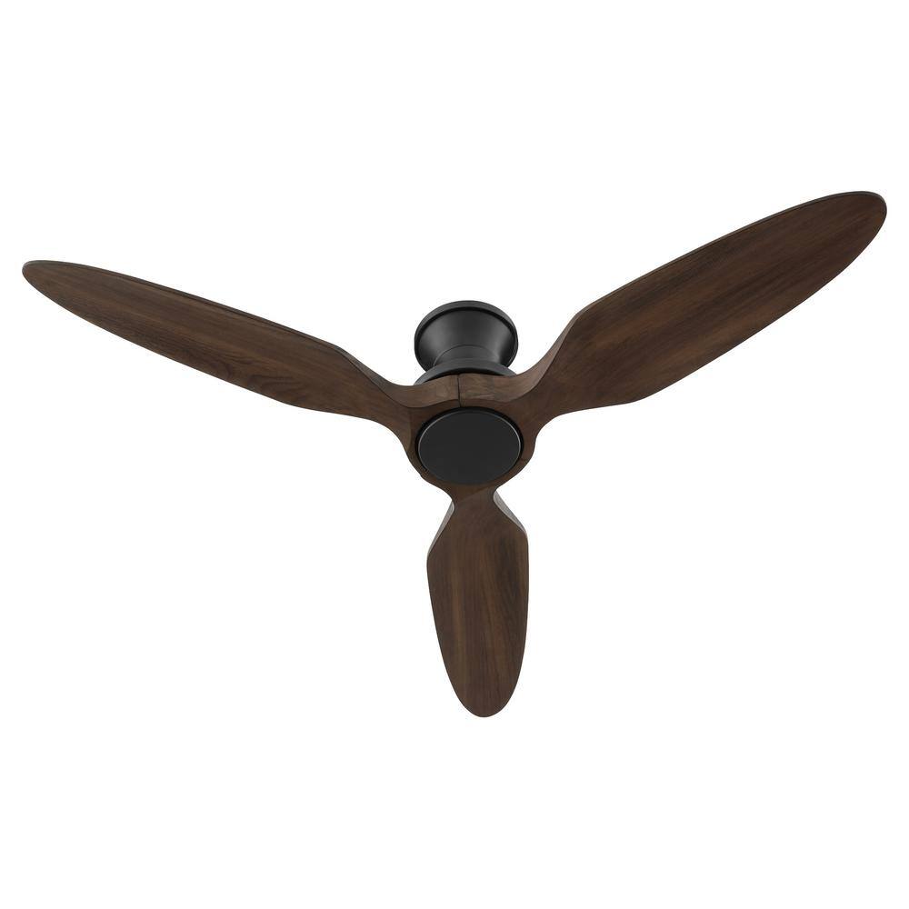 Quorum VELETA 56 in. Matte Black HUGGER Ceiling Fan with LED Light Kit ...