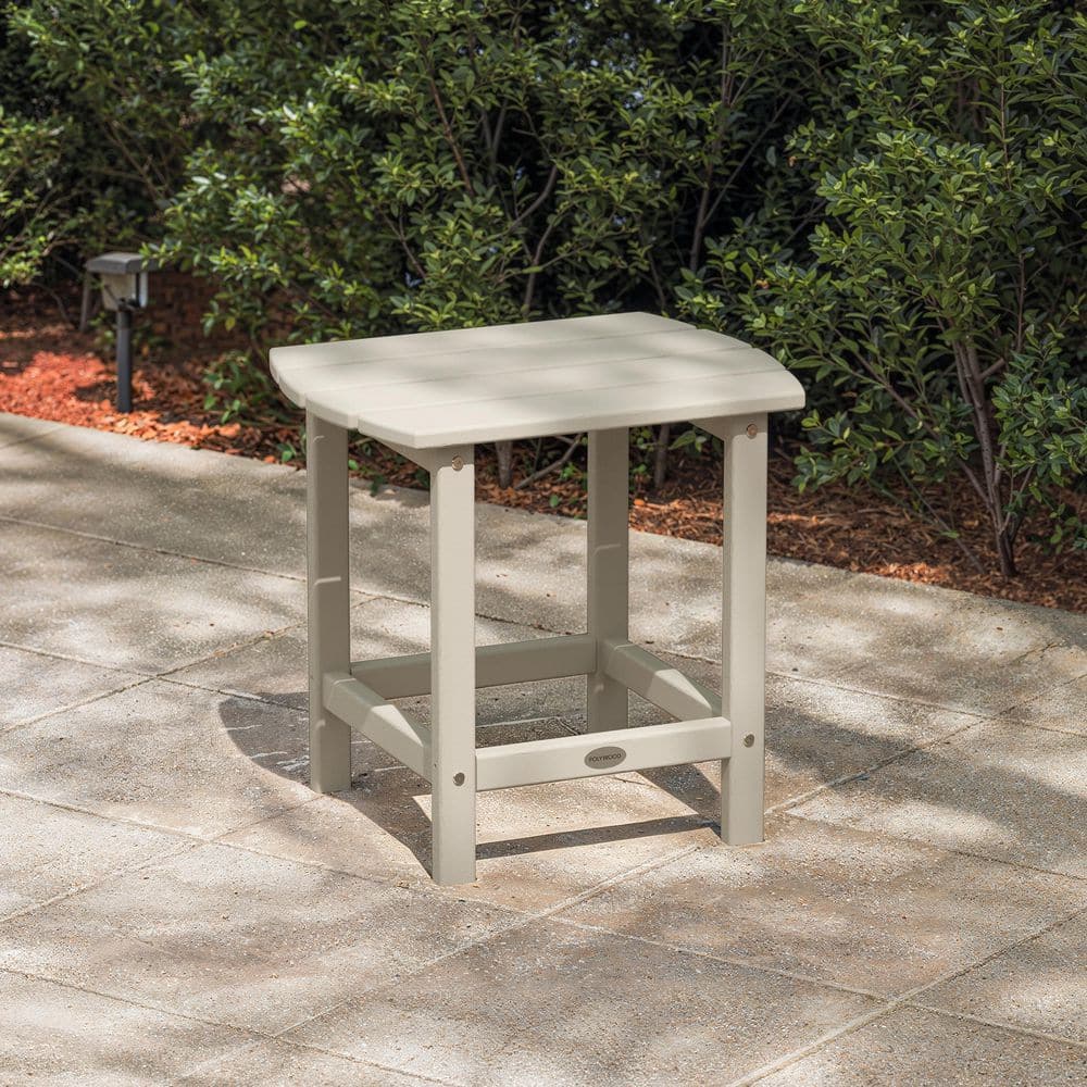 POLYWOOD Seabrook 18" Side Table in Sand OST18-SA - The Home Depot