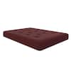 DHP Trule 8 in. Spring Coil Futon Mattress, Microfiber, Full, Cabernet ...