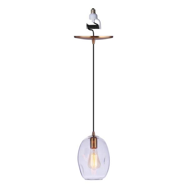 Worth Home Products Instant Pendant Light 6 In. Satin Brass Recessed ...