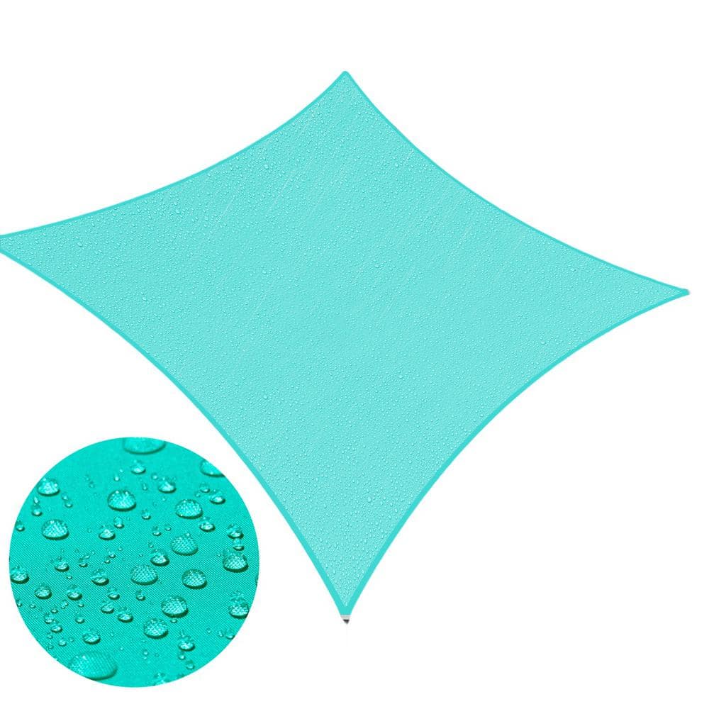 ROYAL SHADE Waterproof 14 ft. x 14 ft. Square Shade Sail - Turquoise RS-TADS14-16 - The Home Depot
