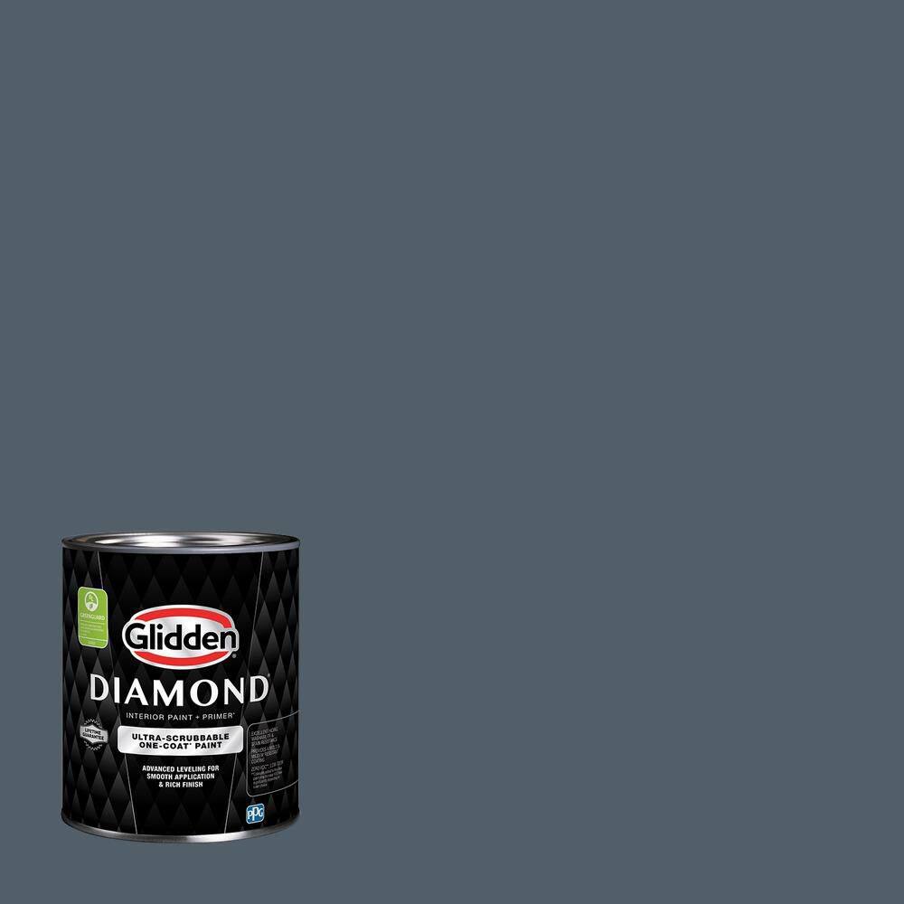 Glidden Diamond 1 qt. PPG1040-7 Goblin Satin Interior Paint with Primer ...