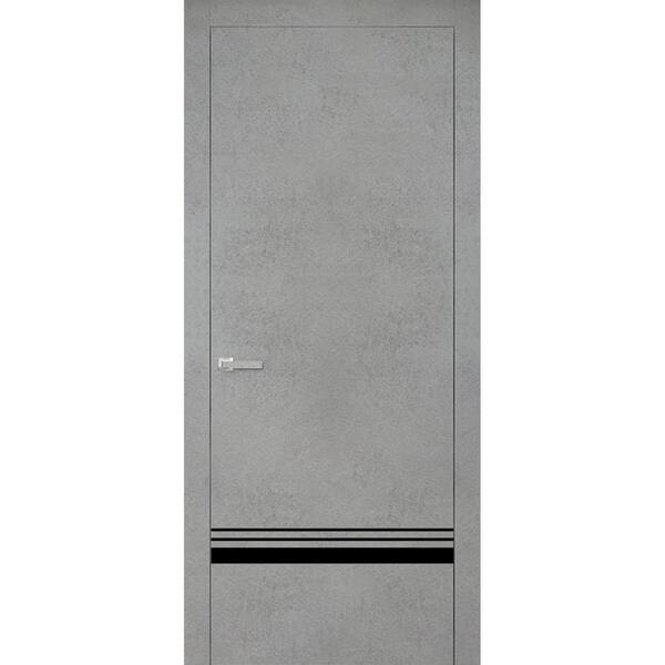 Sartodoors 0010 42 in. x 84 in. Left-Hand/Inswing Solid Concrete Single ...