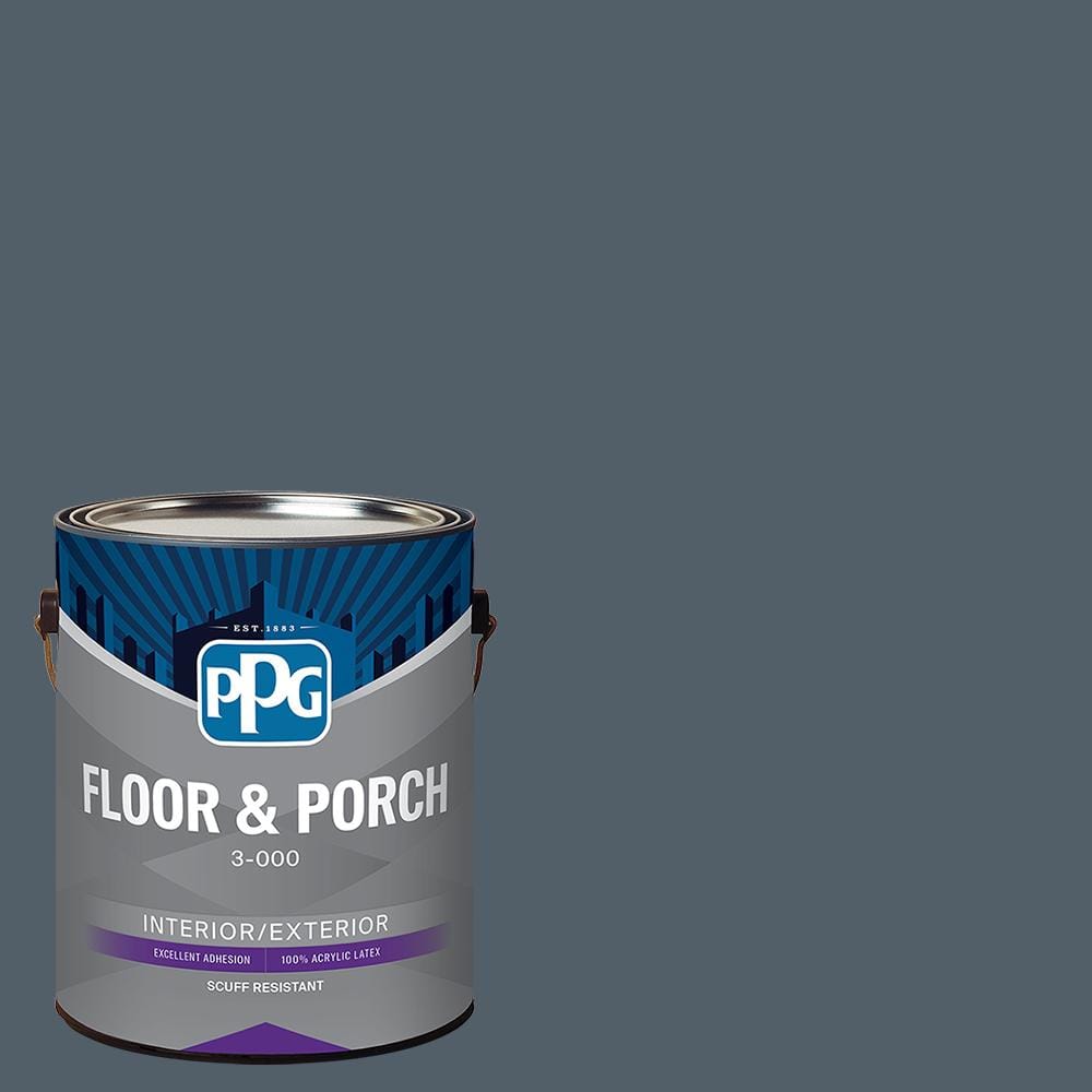 PPG 1 gal. PPG1040-7 Goblin Satin Interior/Exterior Floor and Porch ...