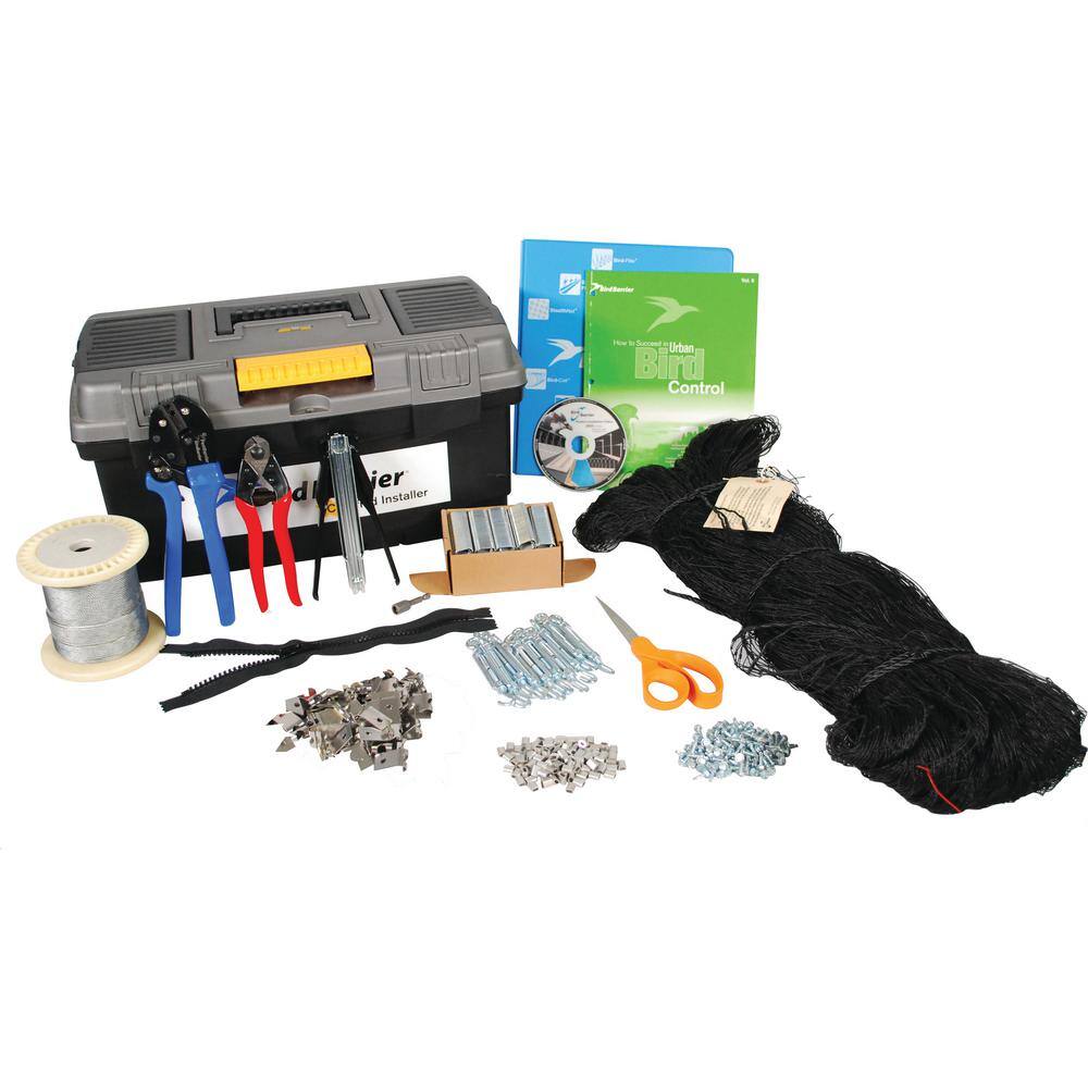 BIRD BARRIER Starter Kit for Installing Bird Netting - Tools, Hardware ...