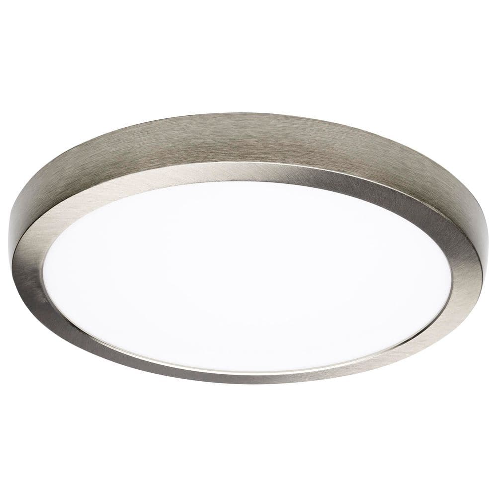 SATCO Blink Pro Plus 12 in. 19.5-Watt Brushed Nickel Color Selectable ...