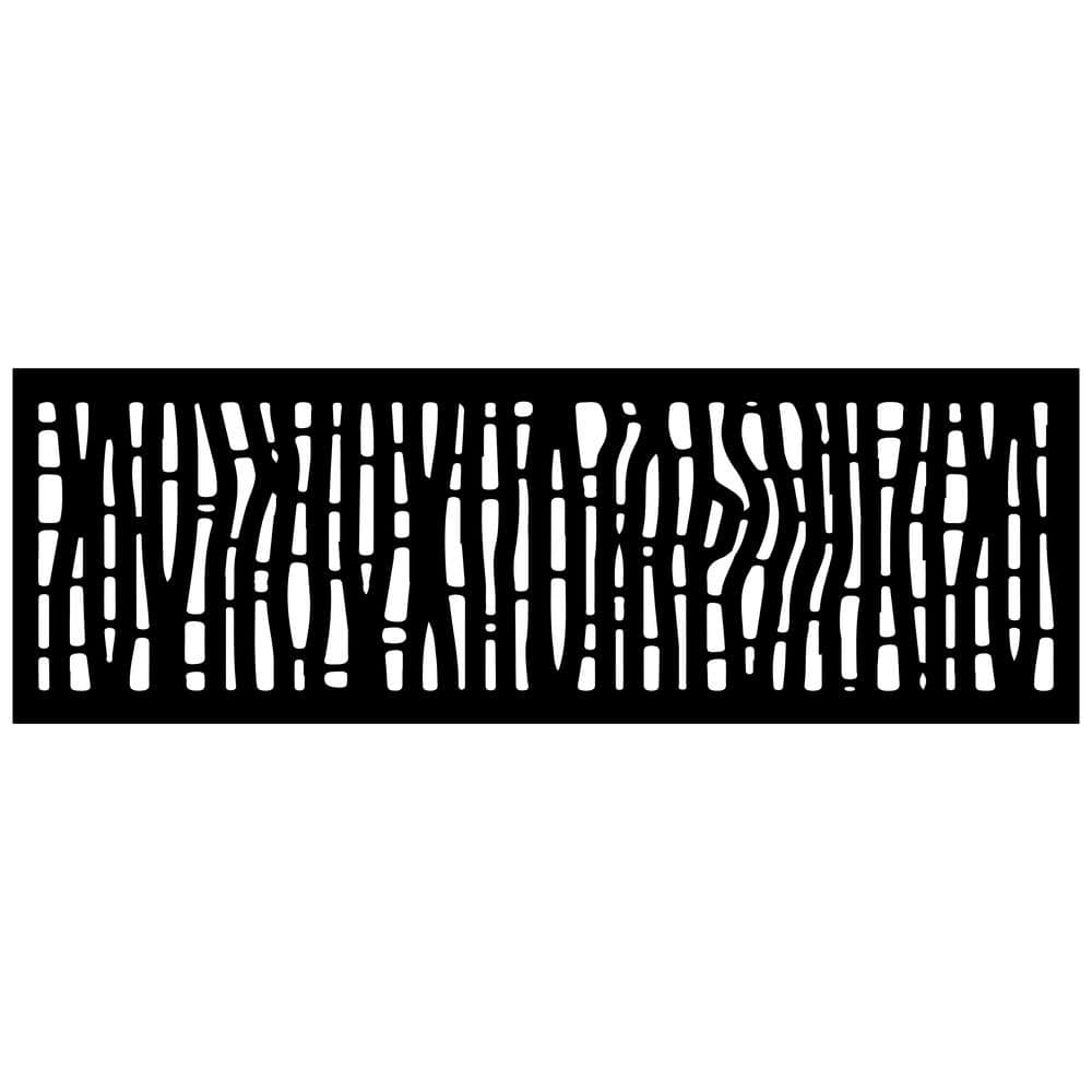 OUTDECO Outback 16 in. x 48 in. Galvanized Black Steel Decorative ...