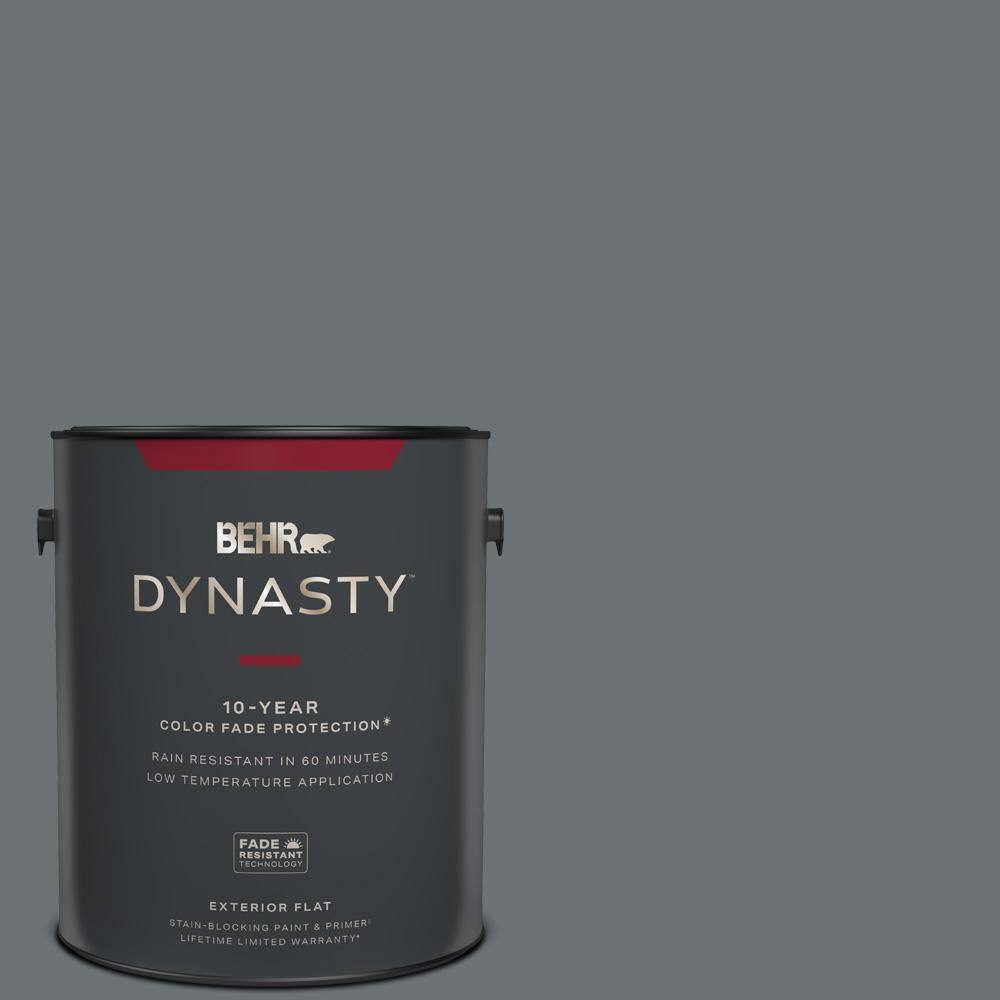 BEHR DYNASTY 1 gal. #MQ5-28 Dawn Gray Flat Exterior Stain-Blocking ...