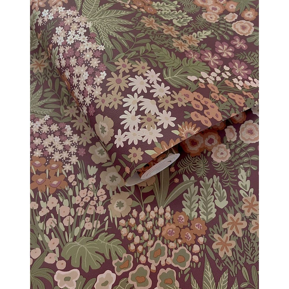 Walls Republic Mulberry Bloomfield Ditsy Floral Wallpaper Print Non ...