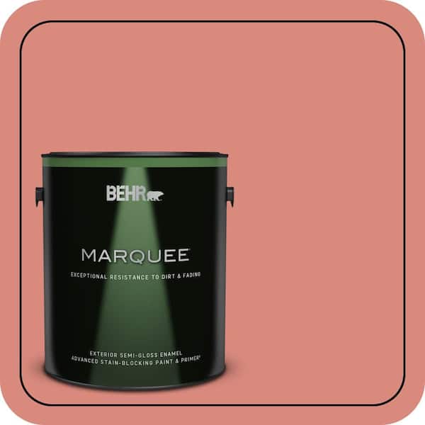 BEHR MARQUEE 1 gal. #M170-5 Indian Sunset Semi-Gloss Enamel Exterior ...