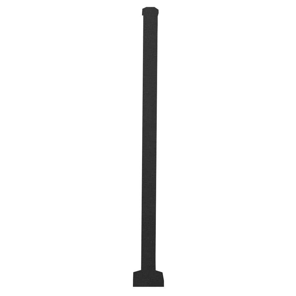 RDI Metal Railing Black Iron Post Assembly (Common: 2 in. x 2 in. x 3-1 ...