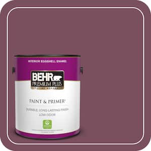 BEHR PREMIUM PLUS 8 oz. #100D-7 Maroon Flat Interior/Exterior Paint ...