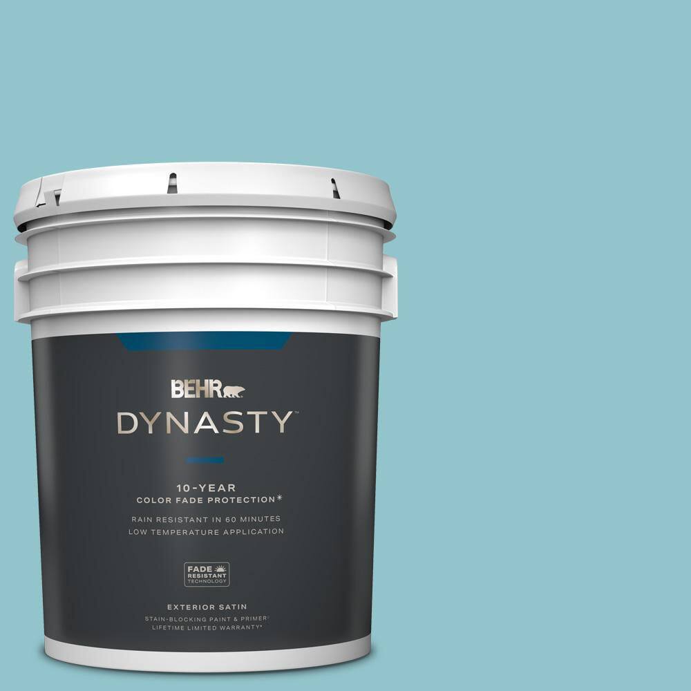 BEHR DYNASTY 5 gal. #MQ6-32 Cosmic Blue Satin Enamel Exterior Stain ...