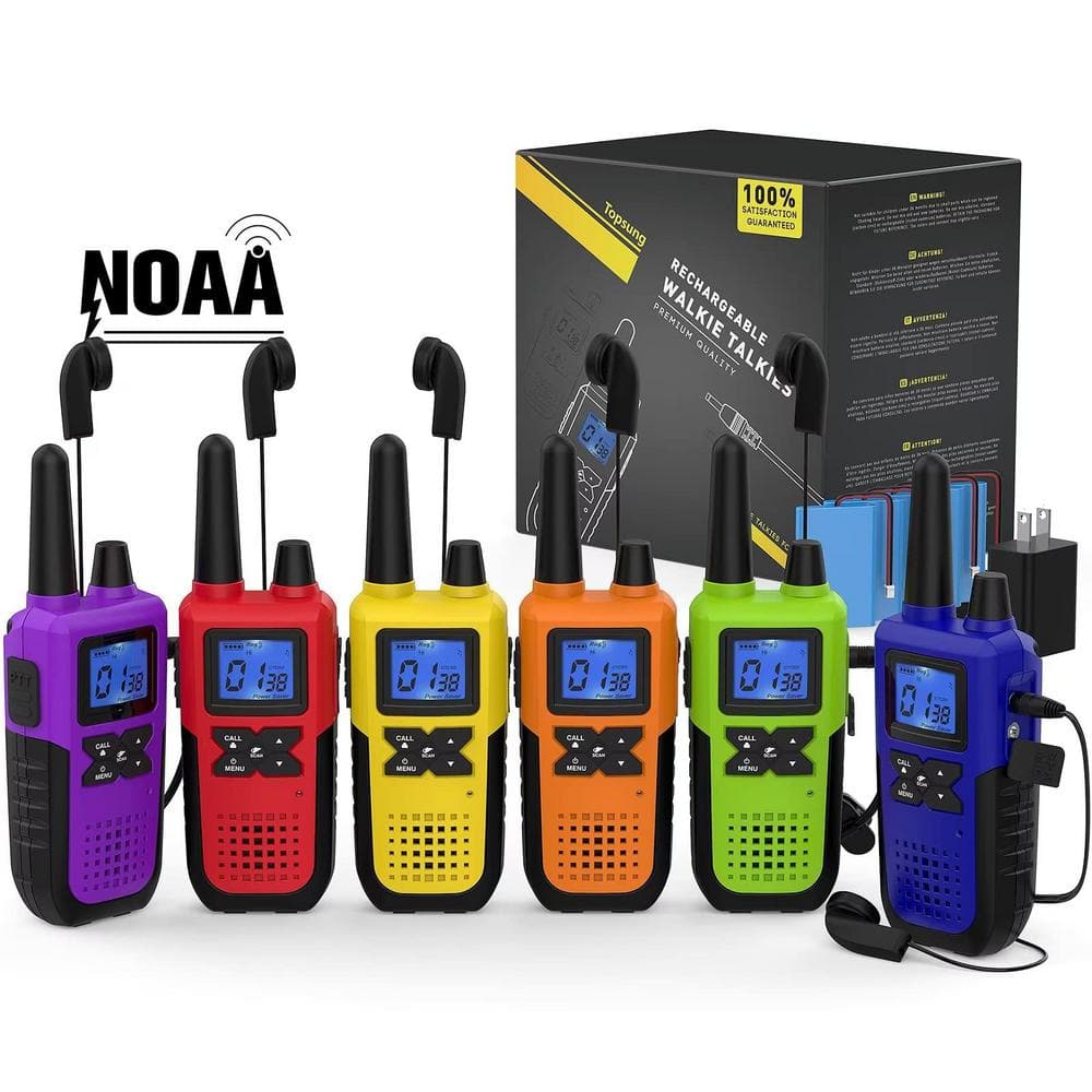 Etokfoks Clear Digital 5 Mile Range Rechargeable Waterproof 2-Way Radio ...