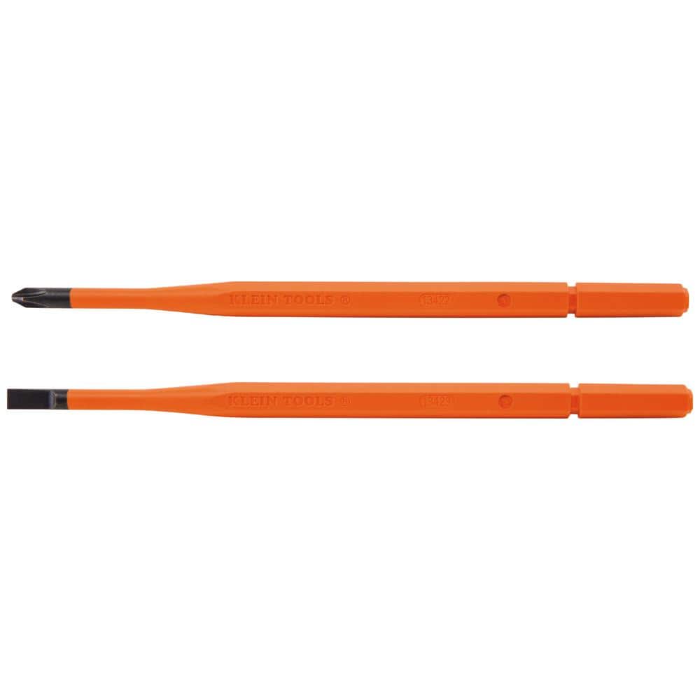 Klein Tools 5.75 in Screwdriver Blades Insulated Single End 2 Pack ...