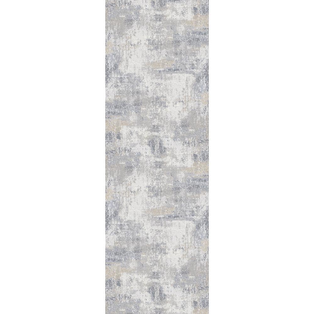 HaiiMeid Claude Blue 2 ft. x 6 ft. Modern Abstract Area Rug X24IU0023H ...