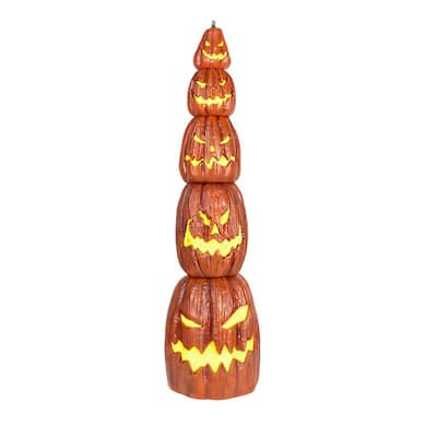 Home Accents Holiday 8 ft Giant-Sized LED Jack O' Lantern Stack – Home ...