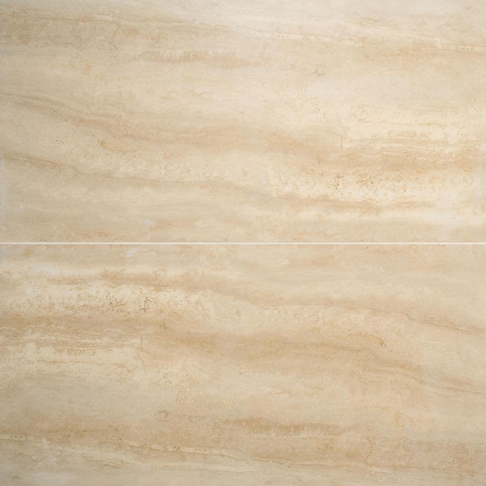 Ivy Hill Tile Auramar Travertino Beige 23.62 in. x 47.24 in. Matte ...