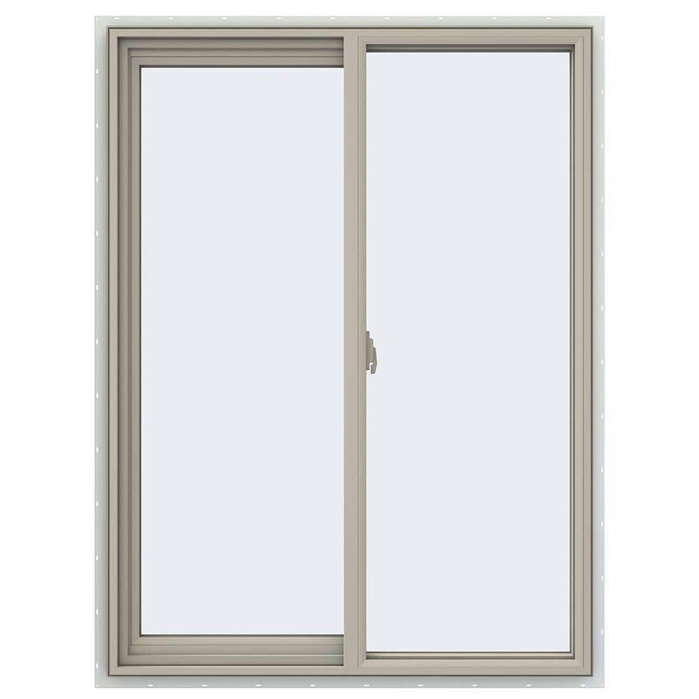 JELD-WEN 35.5 in. x 47.5 in. V-2500 Series Desert Sand Vinyl Left ...