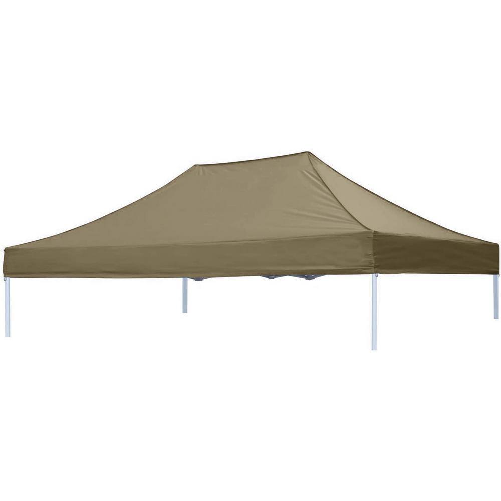 CoastShade 10 ft. x 15 ft. Khaki Pop Up Canopy Replacement Canopy Tent Top Cover Only CLAP15TP ...