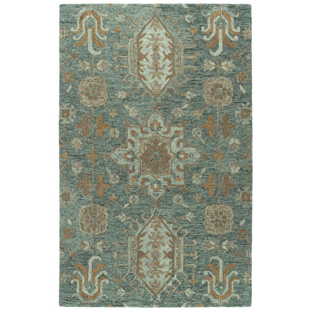 Kaleen Chancellor Pewter Green 9 ft. x 12 ft. Area Rug CHA07-102-912 ...