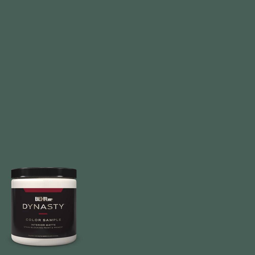 BEHR DYNASTY 8 oz. #M440-7 Rainforest One-Coat Hide Matte Stain ...