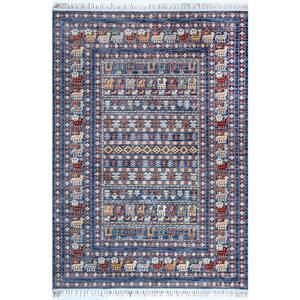 nuLOOM Everly Geometric Shag Blue 5 ft. x 8 ft. Area Rug OZSG09E-53076 ...