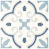 Merola Tile Monteca Blue 9-3/4 in. x 9-3/4 in. Porcelain Floor and Wall ...