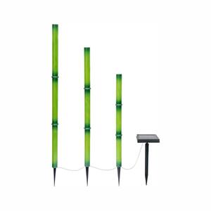 Hampton Bay Solar Green Integrated LED Bamboo Stick Lights with Solar ...