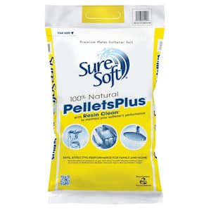 SURE SOFT 40 lb. Premium Salt Pellets Plus Water Softener with Resin ...