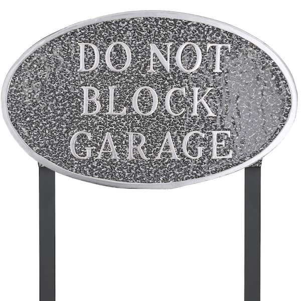 Montague Metal Products 10 in. x 18 in. Large Oval Do Not Block Garage ...