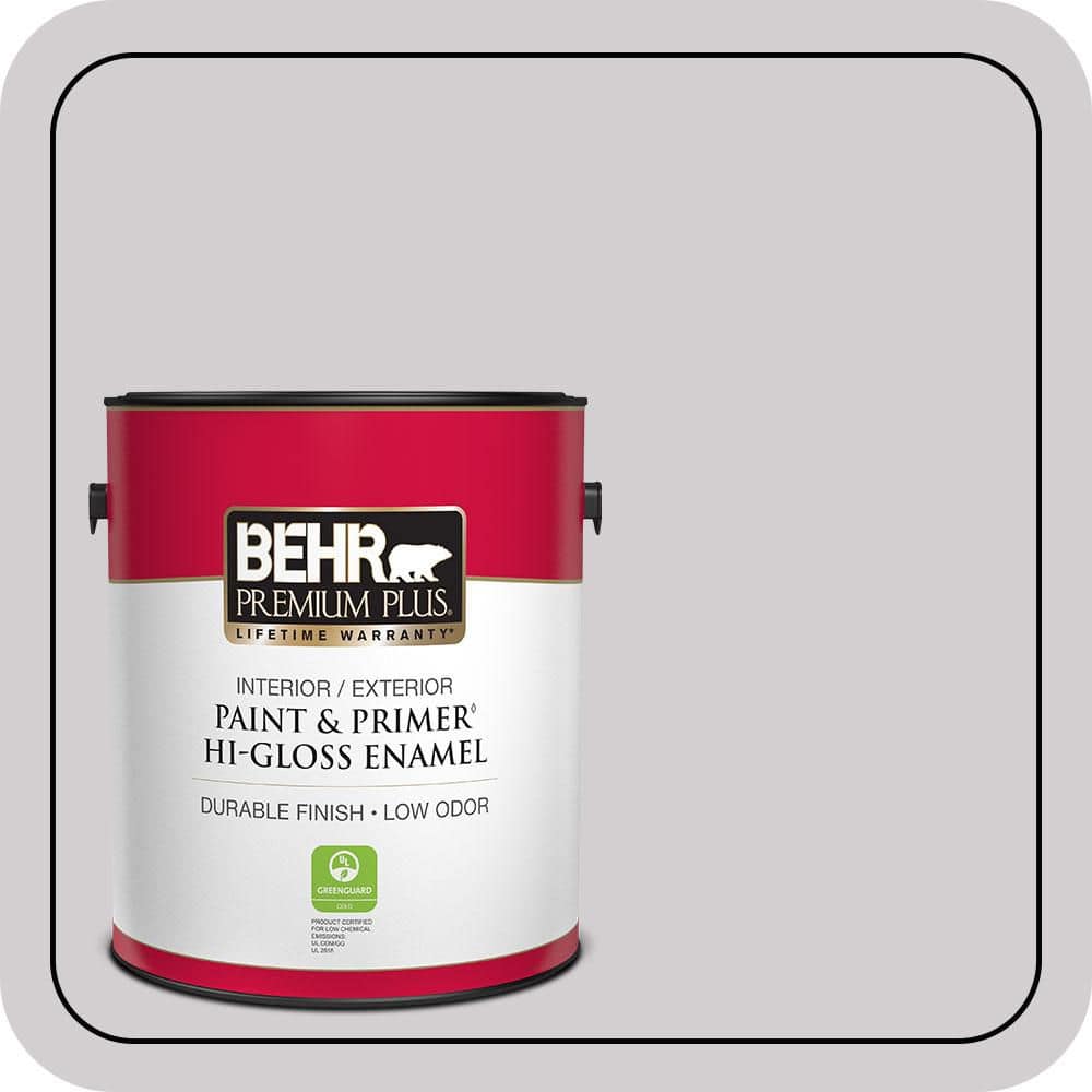BEHR PREMIUM PLUS 1 gal. #N570-1 Opera Hi-Gloss Enamel Interior ...