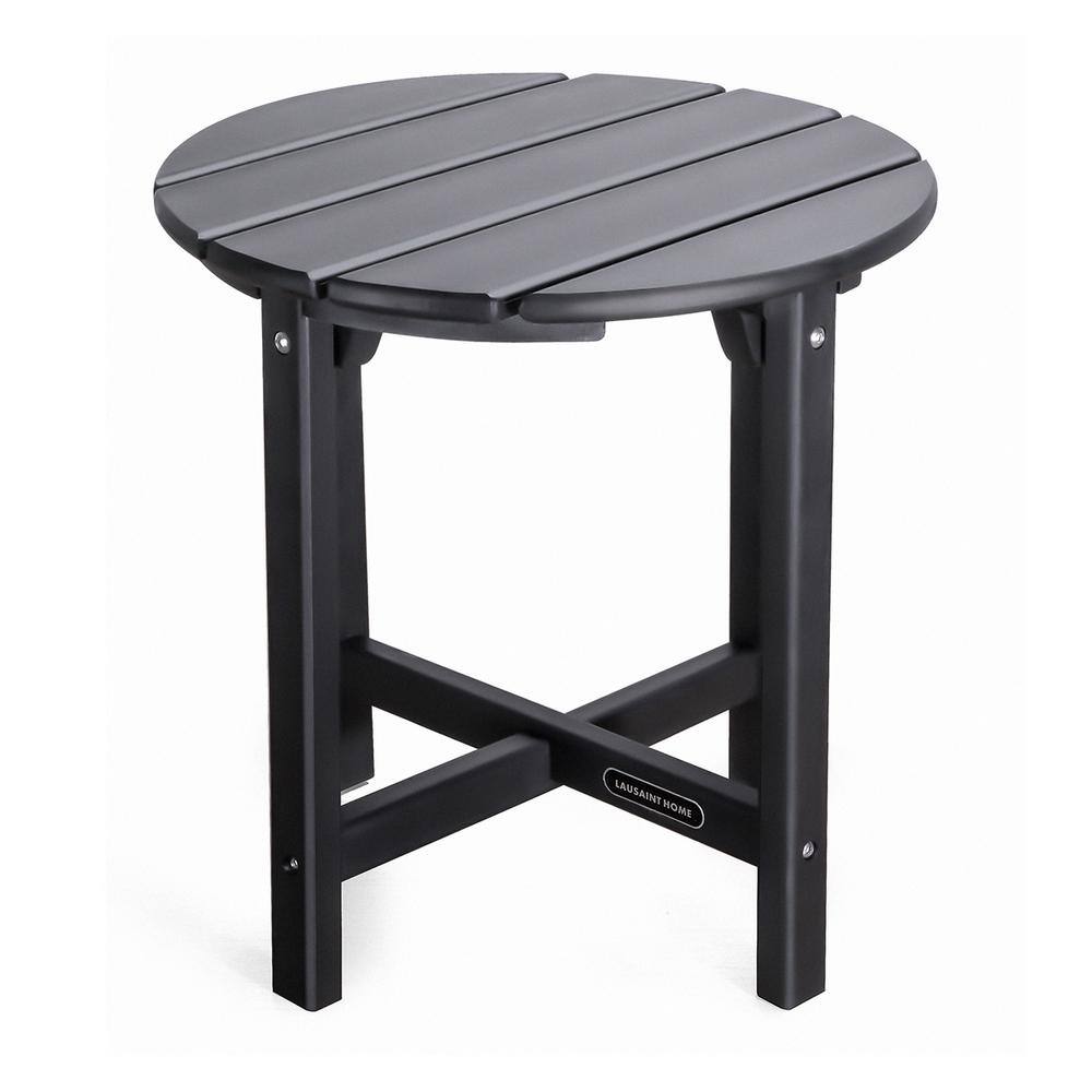 Jushua Round High Density Polystyrene Outdoor Adirondack Side Table in ...