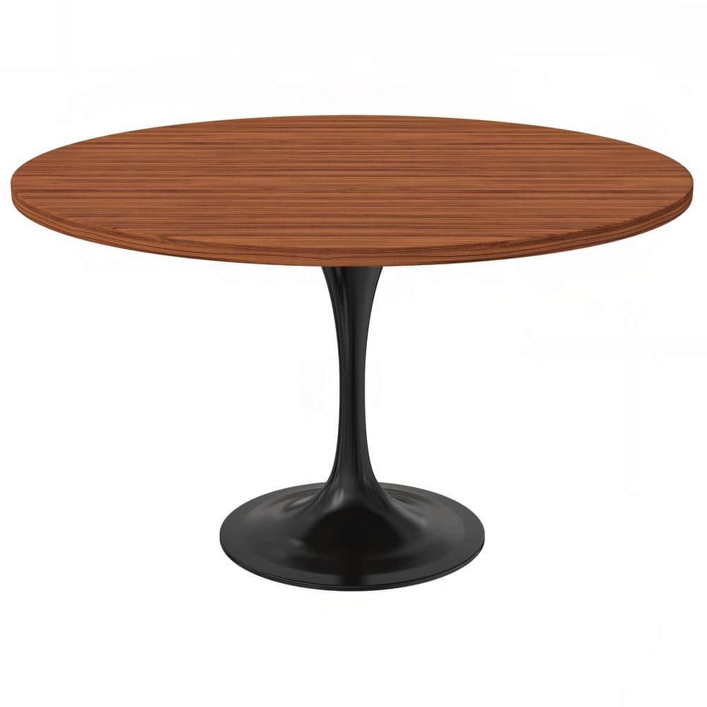 Leisuremod Verve Modern Cognac Brown MDF Wood Tabletop 48 in. with ...