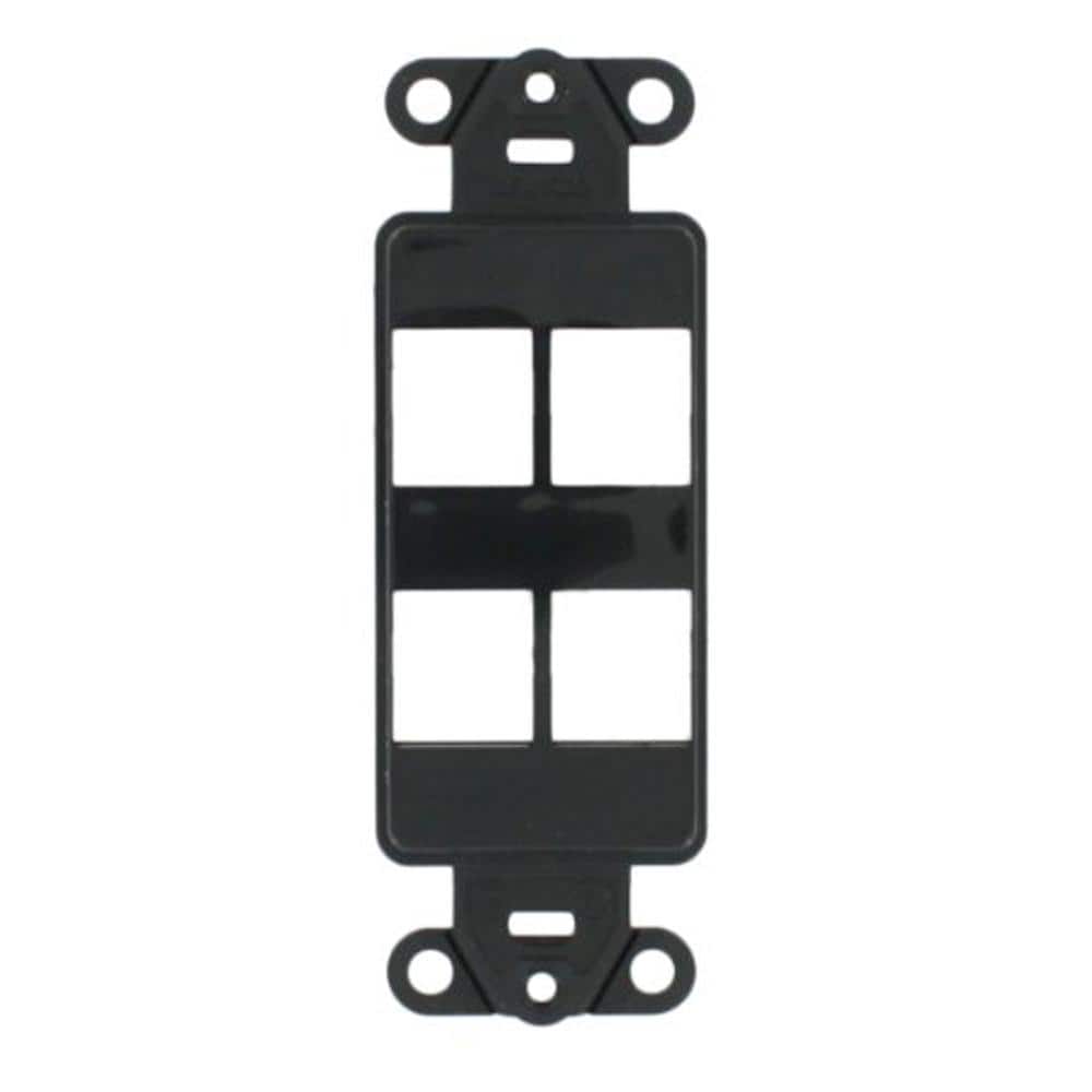 Reviews for Leviton 1-Gang Decora QuickPort 4-Port Insert in Black | Pg ...