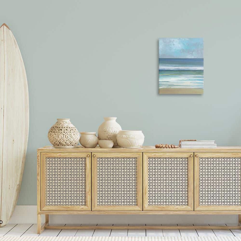 Stupell Industries Calming Blue Waves Impression by Sally Swatland ...