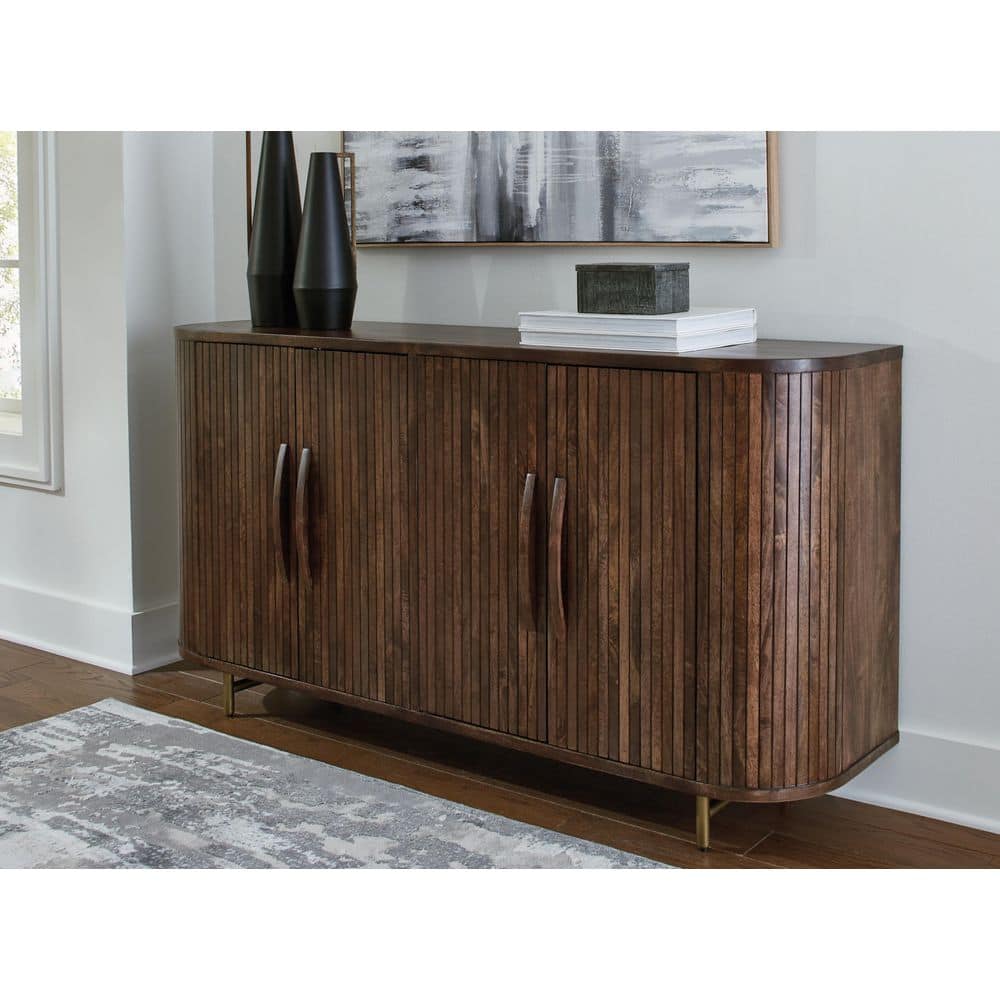 Signature DESIGN BY ASHLEY Amickly Brown 36 in. Accent Cabinet with 2 ...